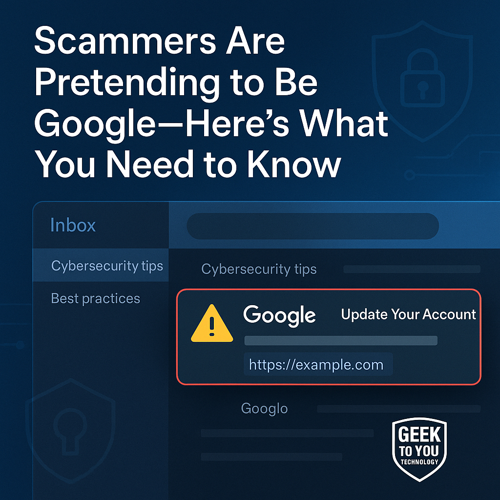 Scammers Are Pretending to Be Google—Here’s What You Need to Know | Geek To You Technology Services